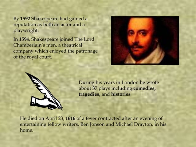 Shakespeares ppt | PPT