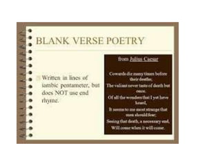 Shakespeare's use of blank verse | PPTX