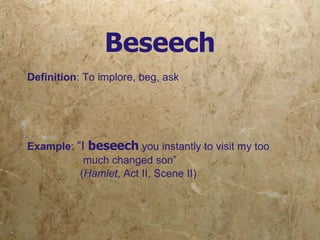 Shakespeare & Olde English | PPT | Books and Literature