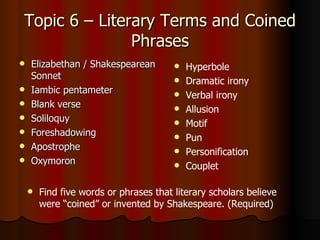 Shakespeare web quest | PPT