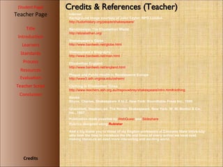 WebQuest: The Life and Times of Shakespeare | PPT | Web Conferencing ...