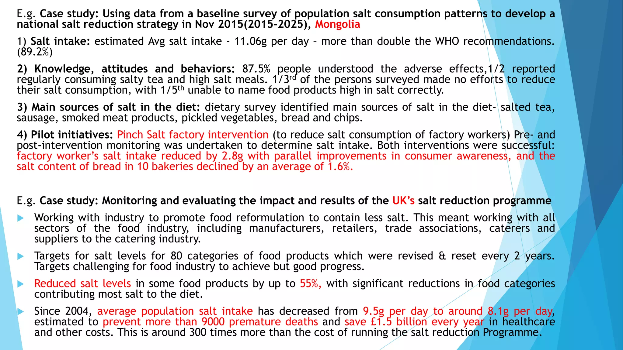 Shake technical package for salt reduction | PPTX