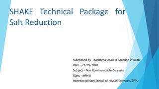 Shake technical package for salt reduction | PPTX