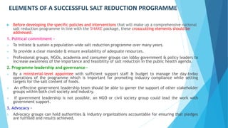 Shake technical package for salt reduction | PPTX