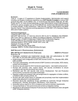 Shakil sap security resume-2 | DOCX