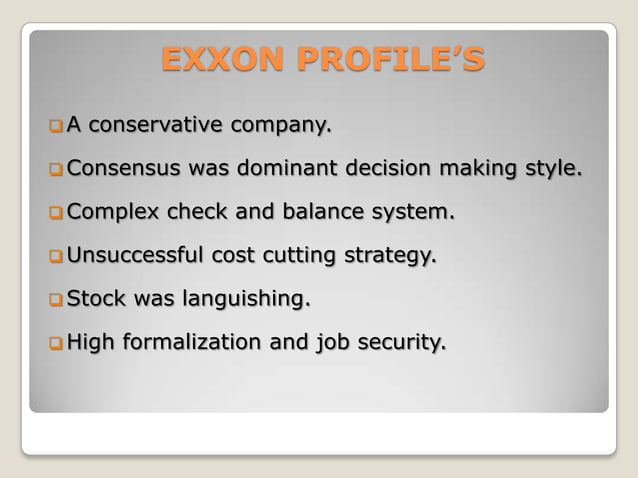 Shaking up exxon a case study | PPT