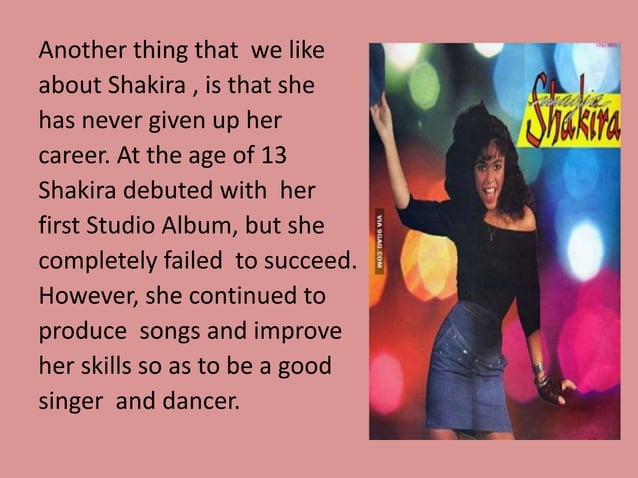 Shakira | PPTX | World/International Music | Music