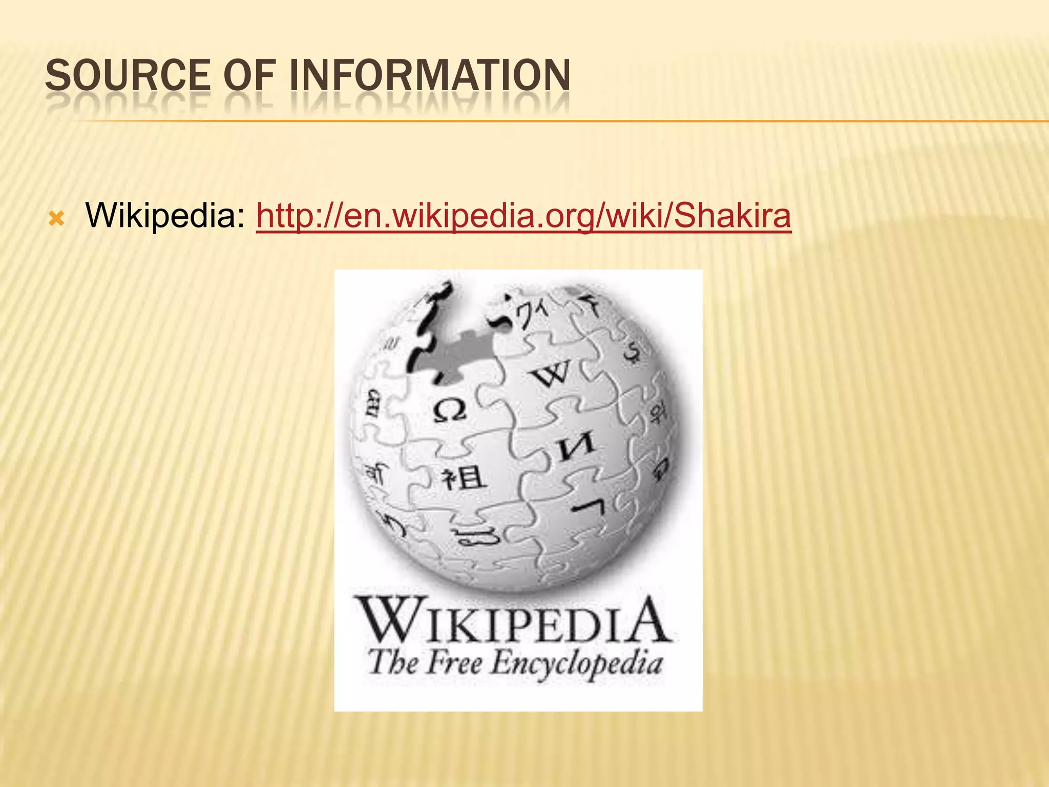Shakira's biography | PPTX