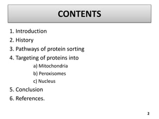 PROTEIN SORTING THROUGH NON-SECRETORY PATHWAY | PPT