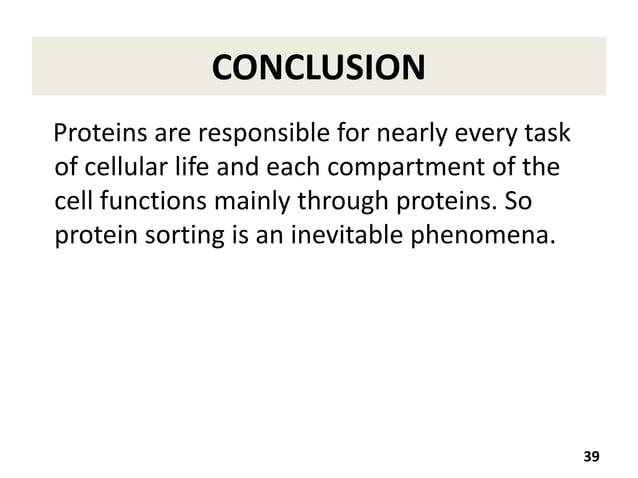 PROTEIN SORTING THROUGH NON-SECRETORY PATHWAY | PPT