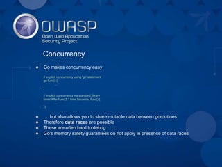 Andriy Shalaenko - GO security tips | PPT