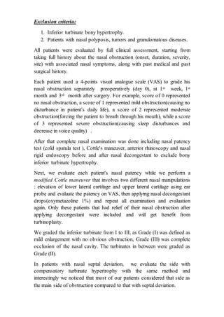 Outcomes of Powered-Assisted Endoscopic Inferior Turbinoplasty | DOCX