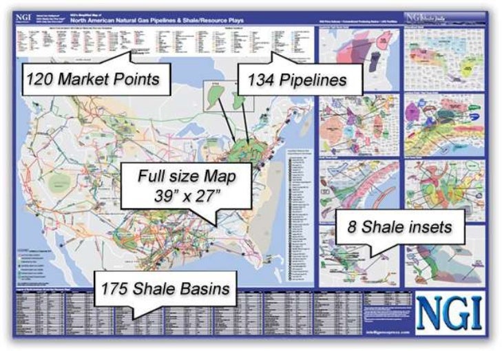 NGI's Simplified Map of North American Natural Gas Pipelines & Shale ...