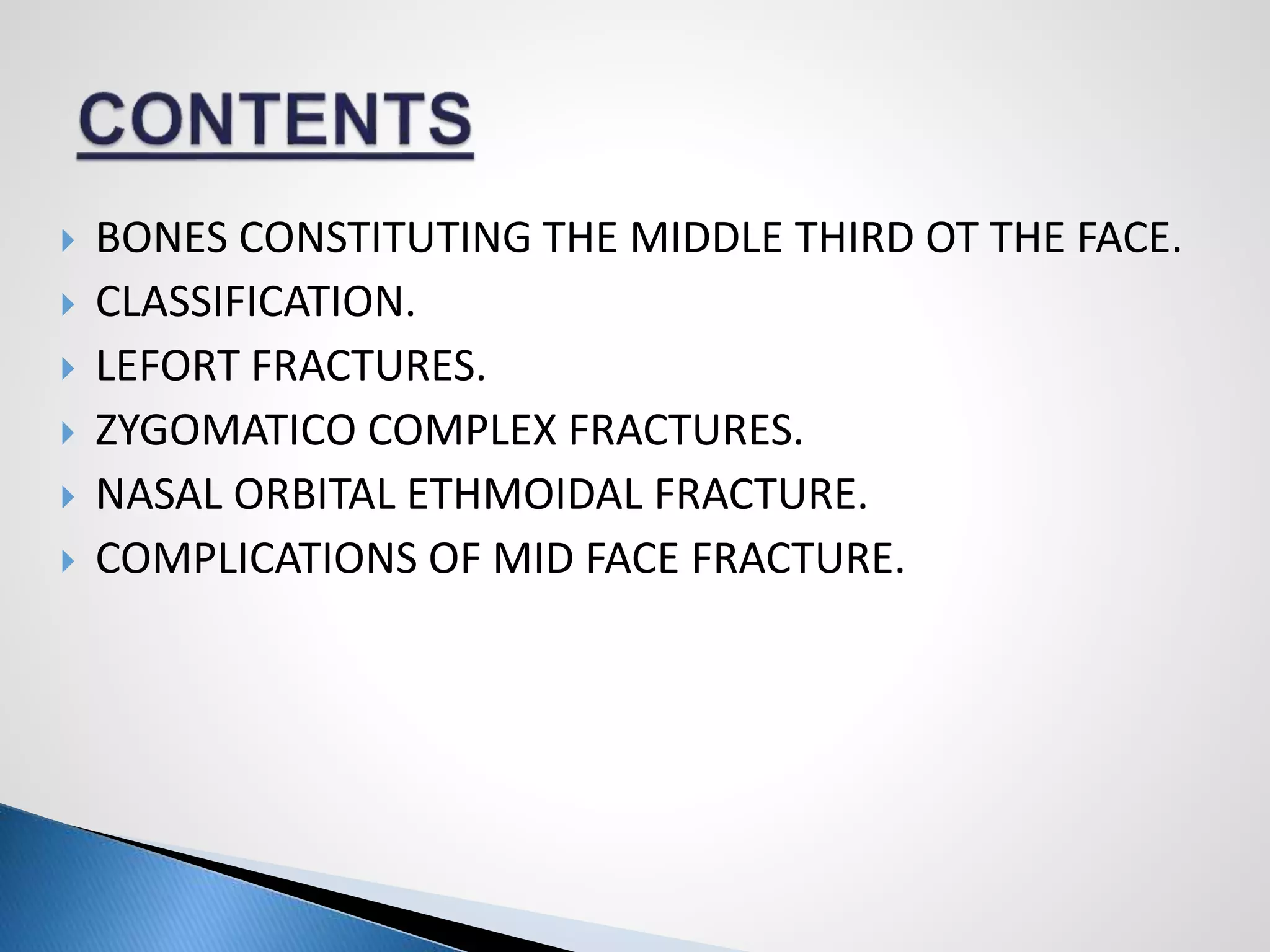 Fractures of middle third of face | PPTX