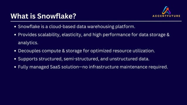 Introduction to Snowflake & Cloud Data Warehousing | Best Snowflake Online Training | PDF