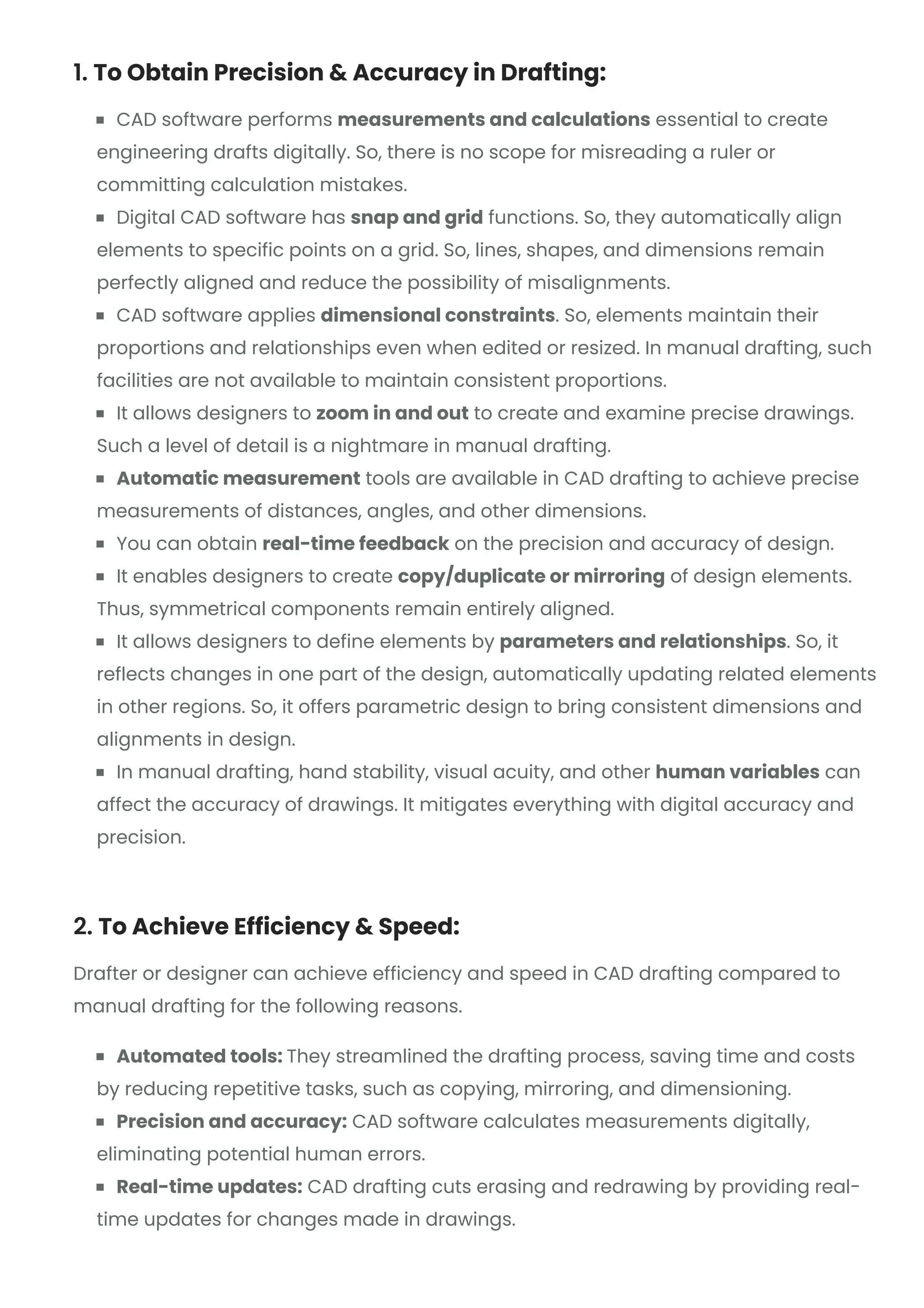 Advantages of CAD Drafting Over Manual Drafting | Shalin Designs | PDF