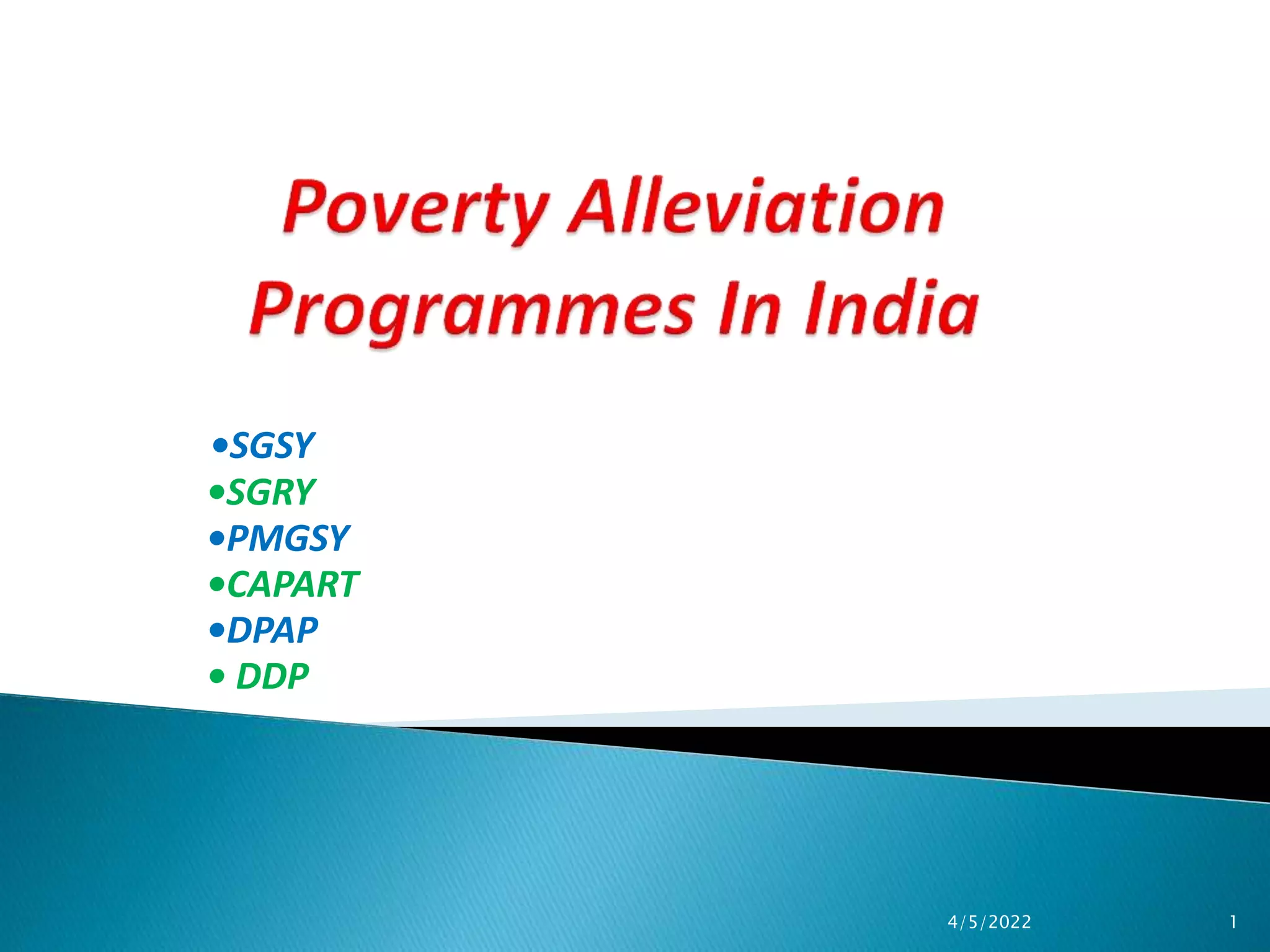Poverty alleviation programs | PPT