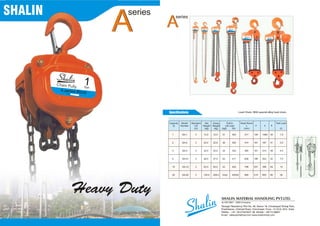 Shalin Material Handling Private Limited, Pune, Lifting Tripod | PDF