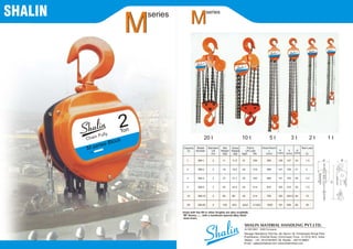 Shalin Material Handling Private Limited, Pune, Lifting Tripod | PDF