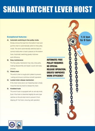 Shalin Material Handling Private Limited, Pune, Lifting Tripod | PDF
