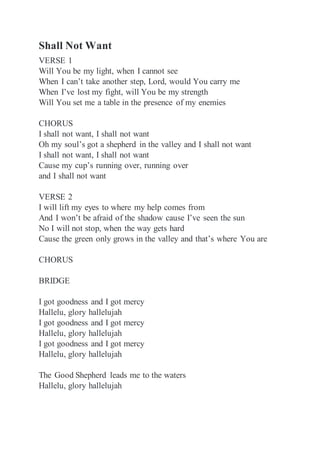 Shall no want | DOCX