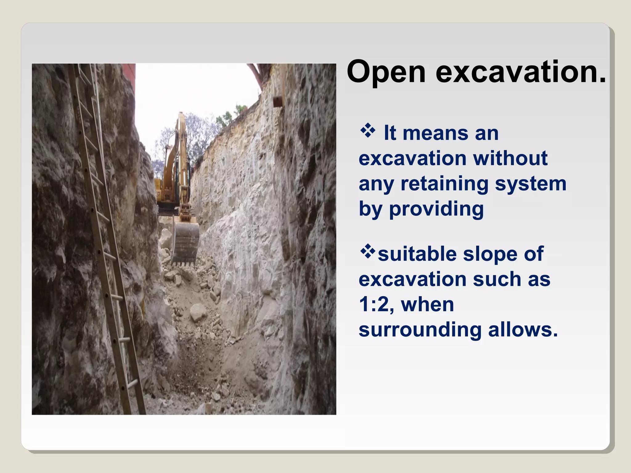 Shallow and deep excavation & dewatering | PPT