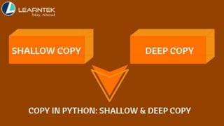 Shallow copy and deep copy | PPTX