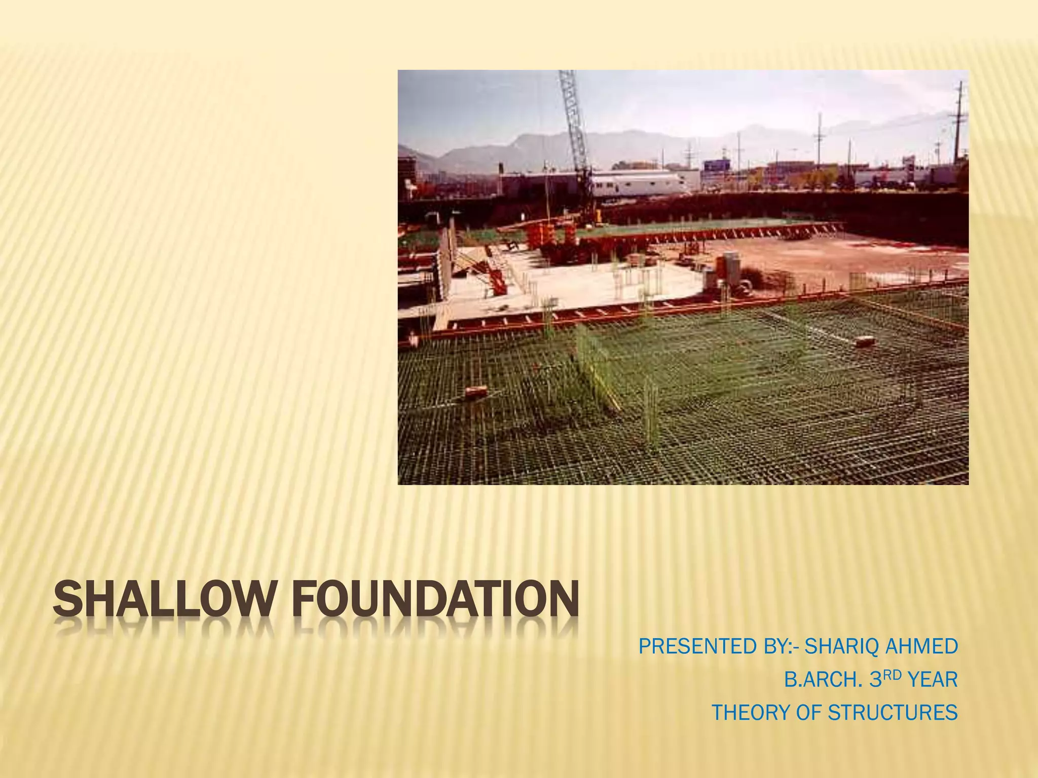 Shallow foundation | PPTX