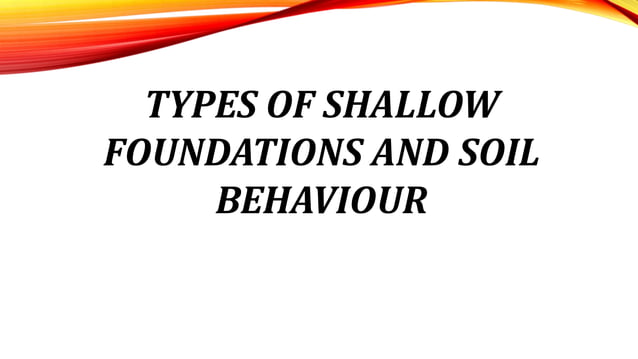 Shallow foundation | PPT