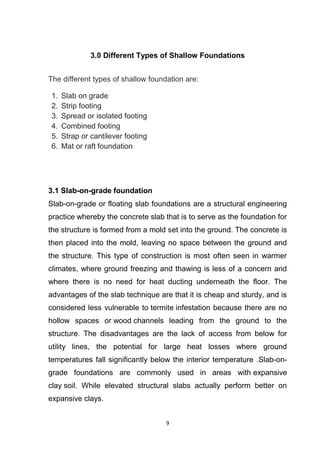 Shallow foundation full information | PDF