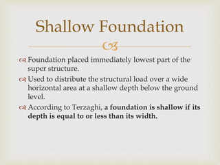 Shallow foundation | PPTX