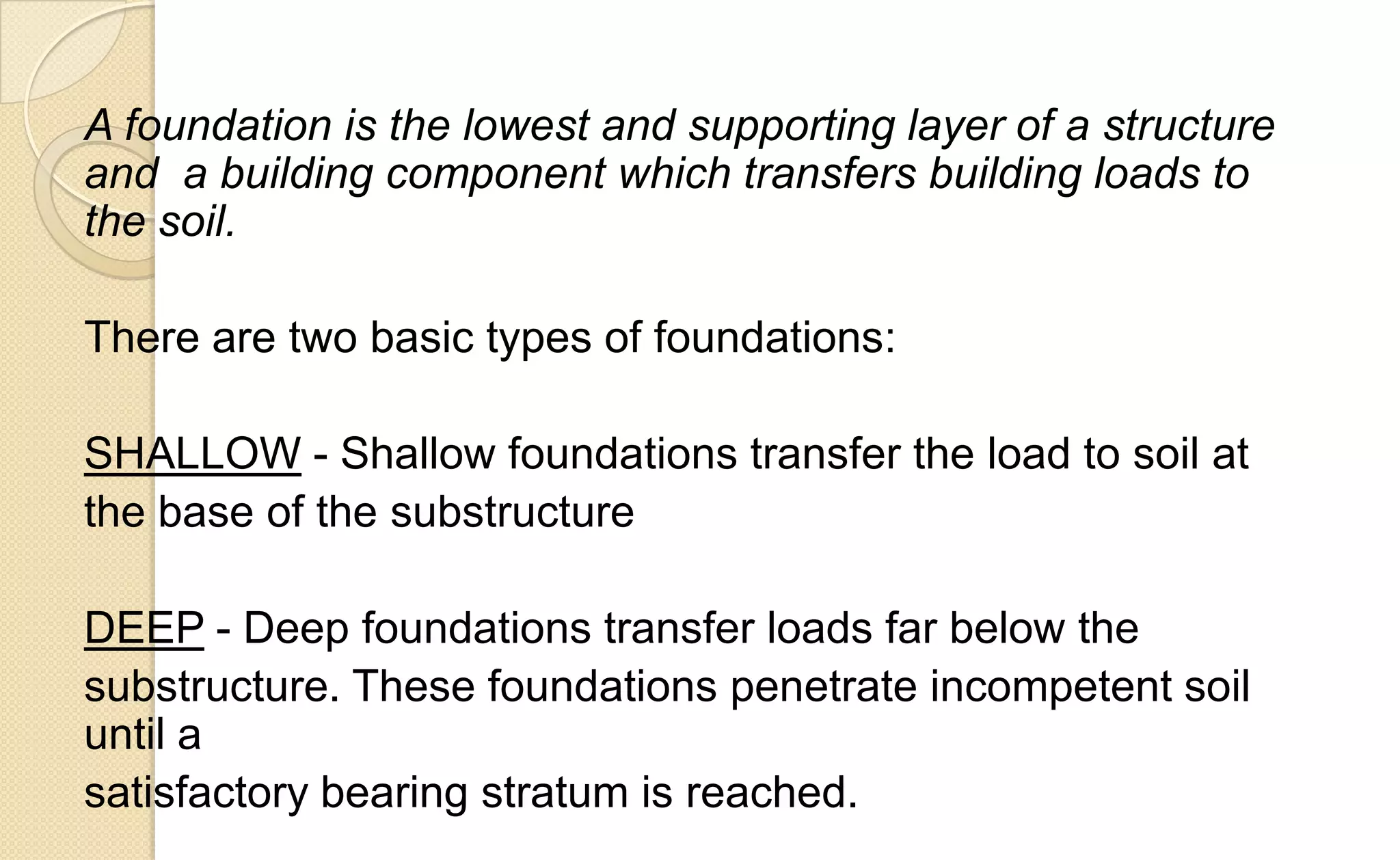 Shallow foundations | PPTX | Civil Engineering Industry | Industries