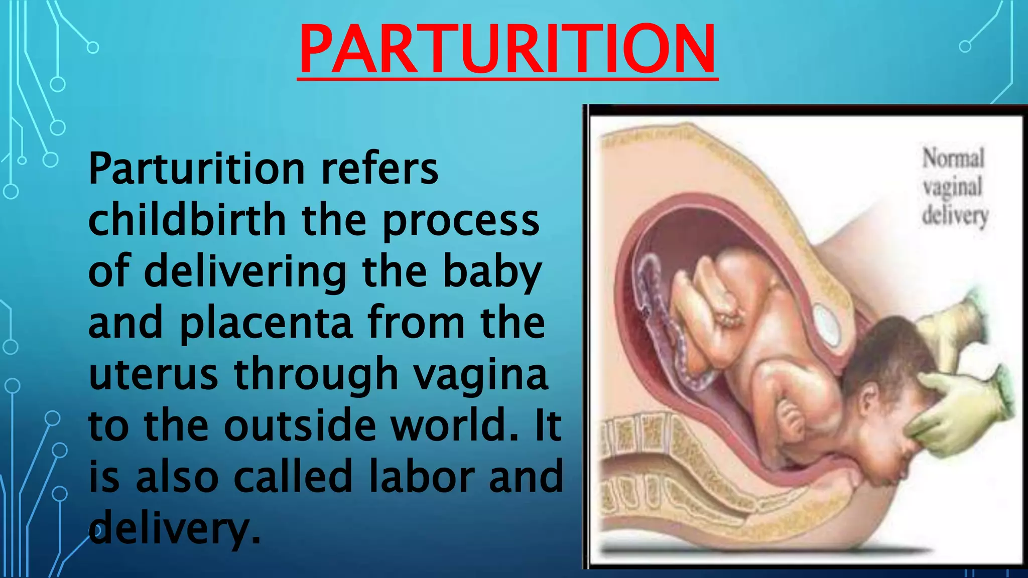 Physiology of pregnancy, placental hormones , parturition | PPTX