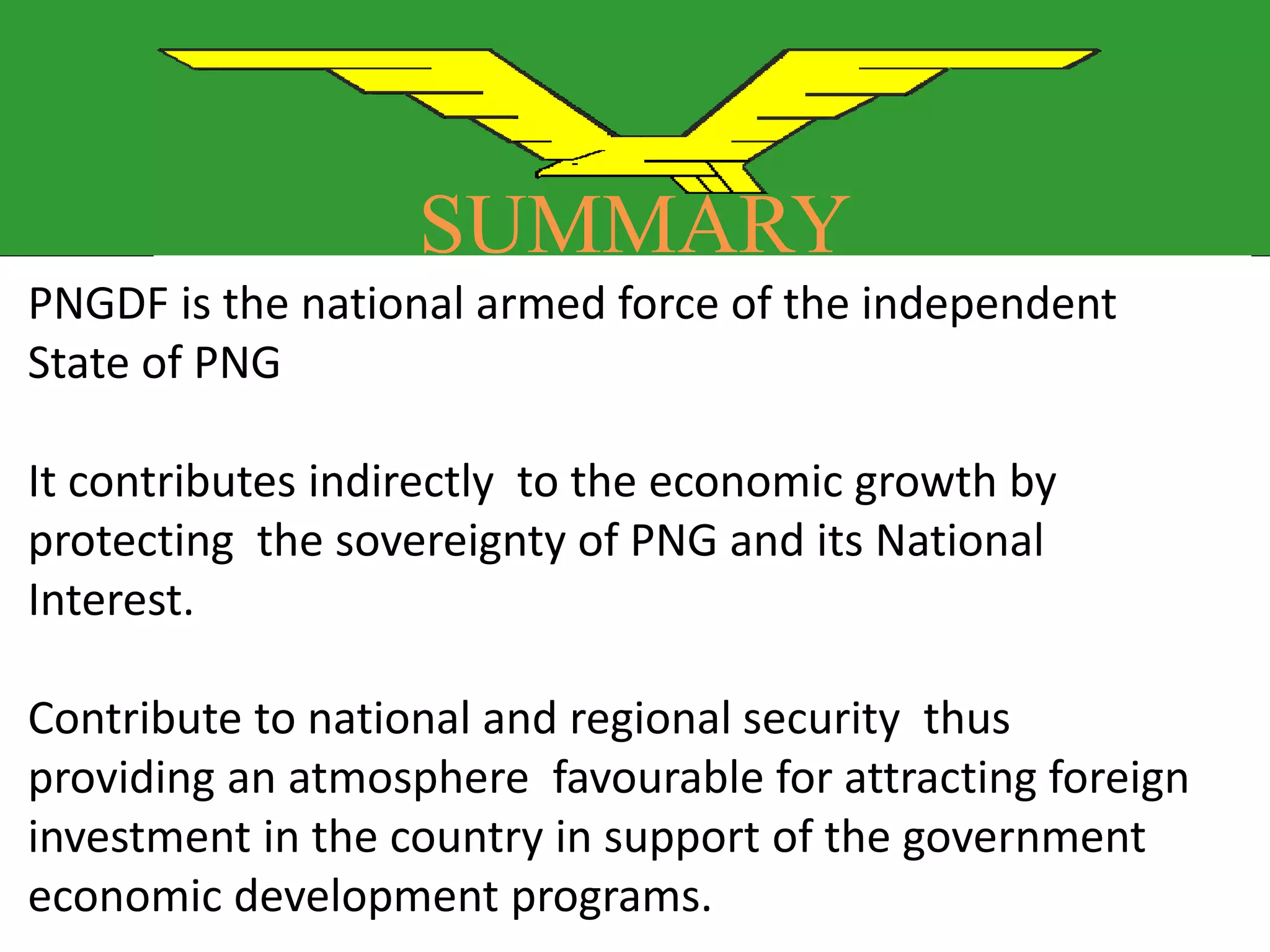 Shallum tabea pg418-how pngdf contribute to economic growth | PPT
