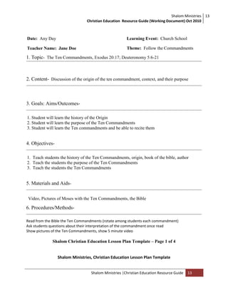 Shalom christian education_resource_guide_-_working_document[1] | PDF