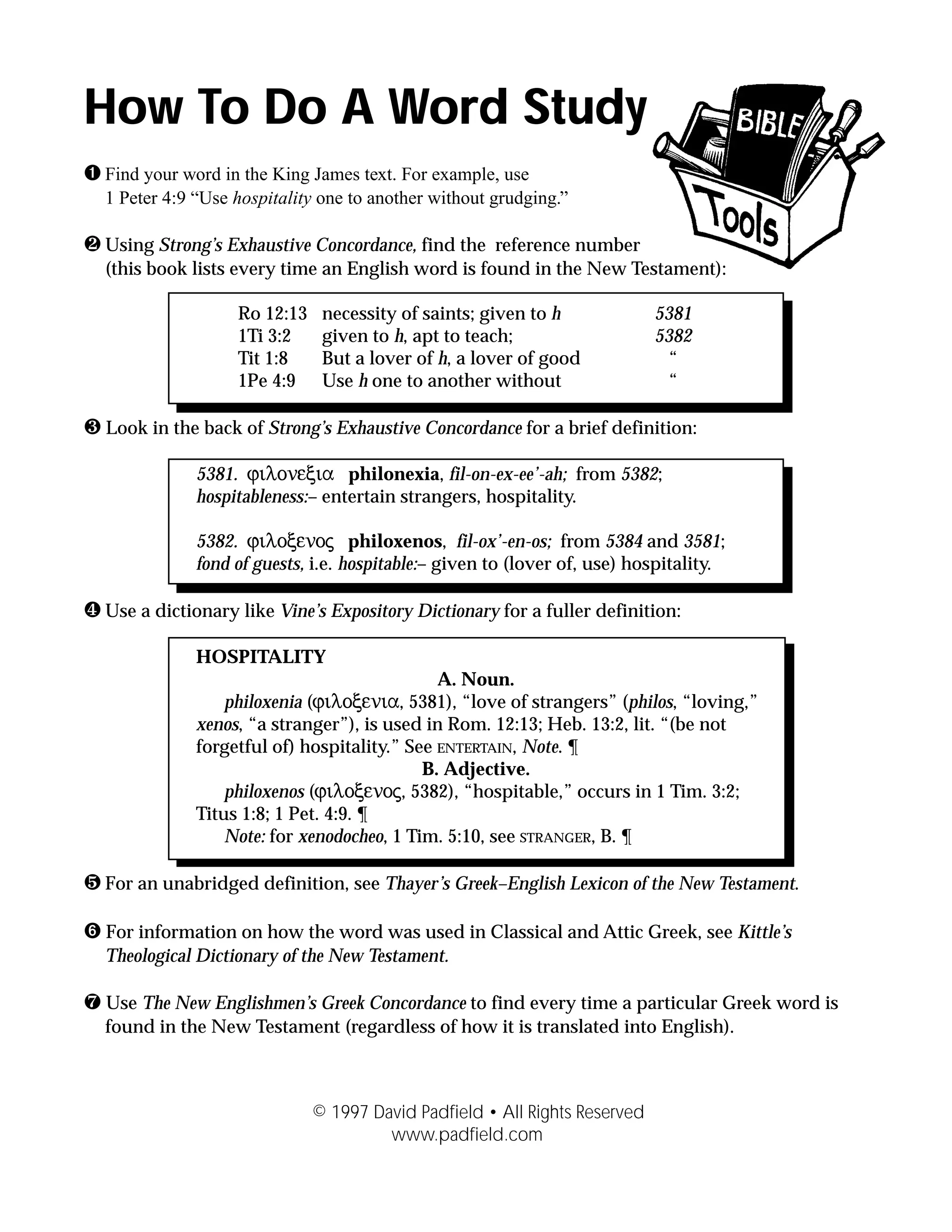 Shalom christian education study aide how to do a word study | PDF