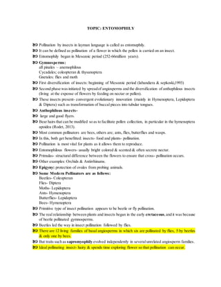 Shalu entomophily | DOCX | Beekeeping | Hobbies & Interests