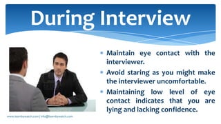 Interview Behaviour and Body Language | PPT