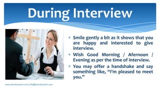 Interview Behaviour and Body Language | PPT