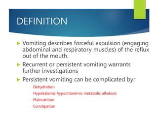 how to properly Manage of new born with vomiting | PPTX