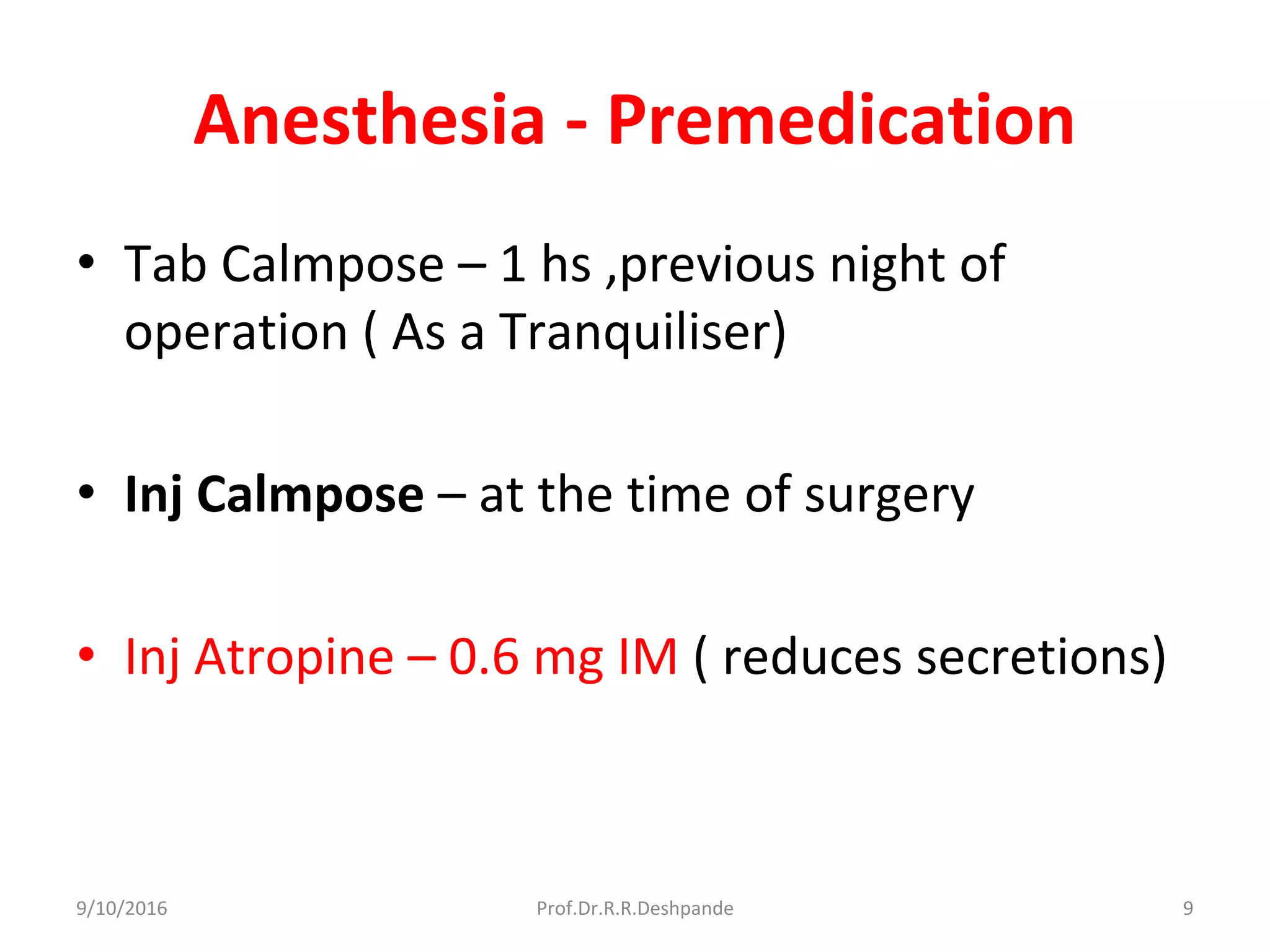 Shalya tantra -- Anaesthesia | PDF