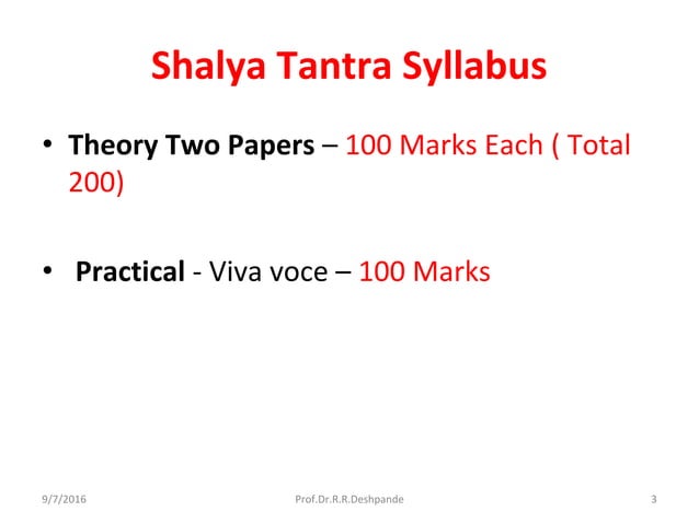 Shalya tantra syllabus PPT | PDF | Surgery | Medical Health
