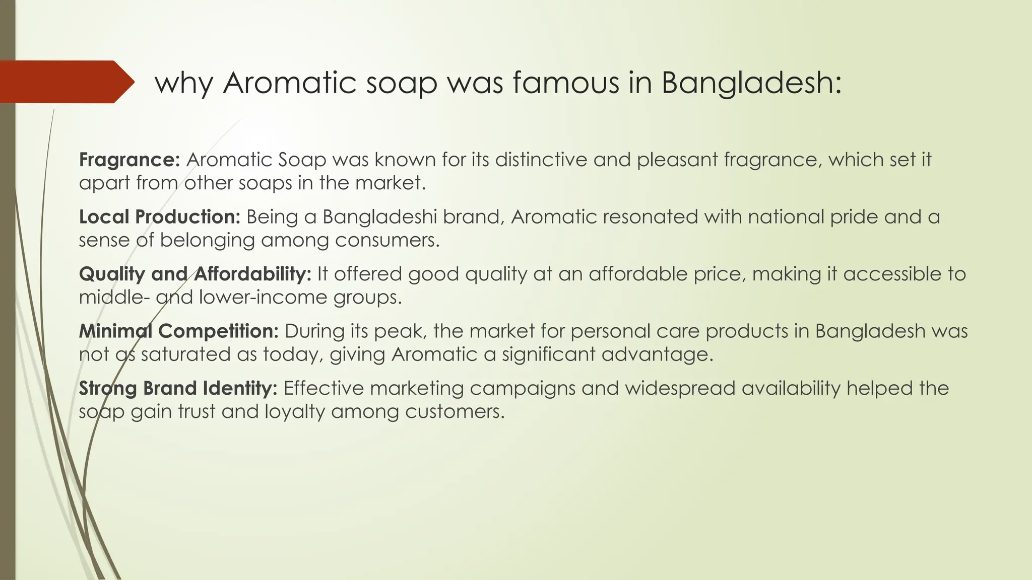 why Aromatic soap was famous in Bangladesh | PPTX