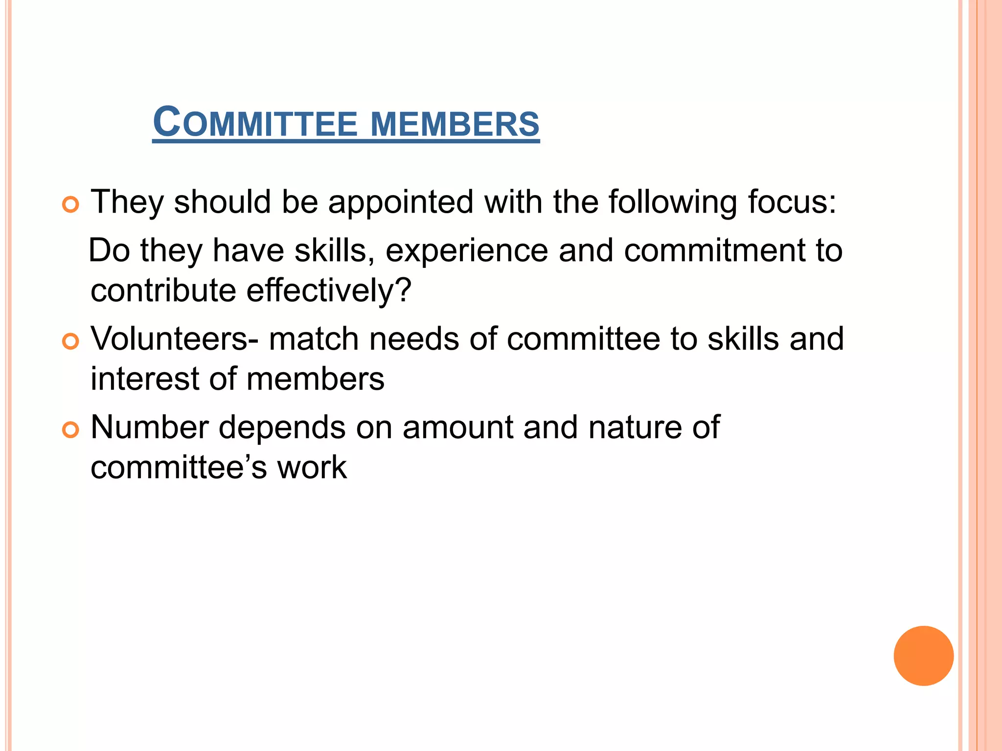 Presentation on Effective Committees | PPTX