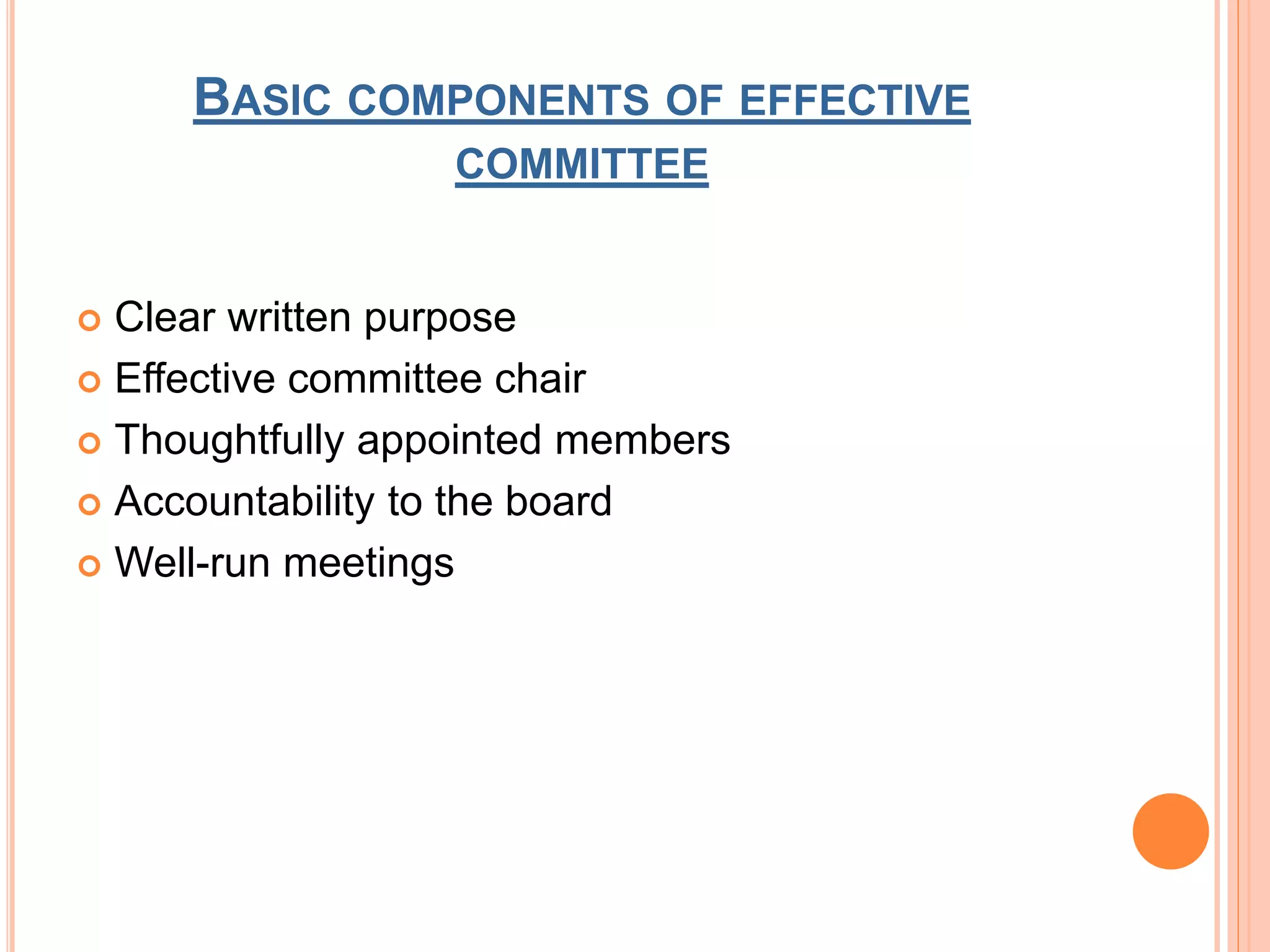 Presentation on Effective Committees | PPTX