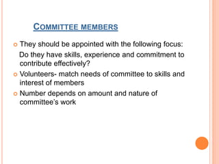 Presentation on Effective Committees | PPTX