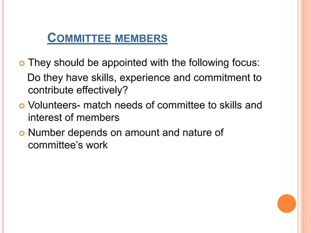 Presentation on Effective Committees | PPTX