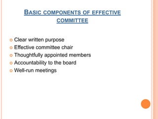 Presentation on Effective Committees | PPTX