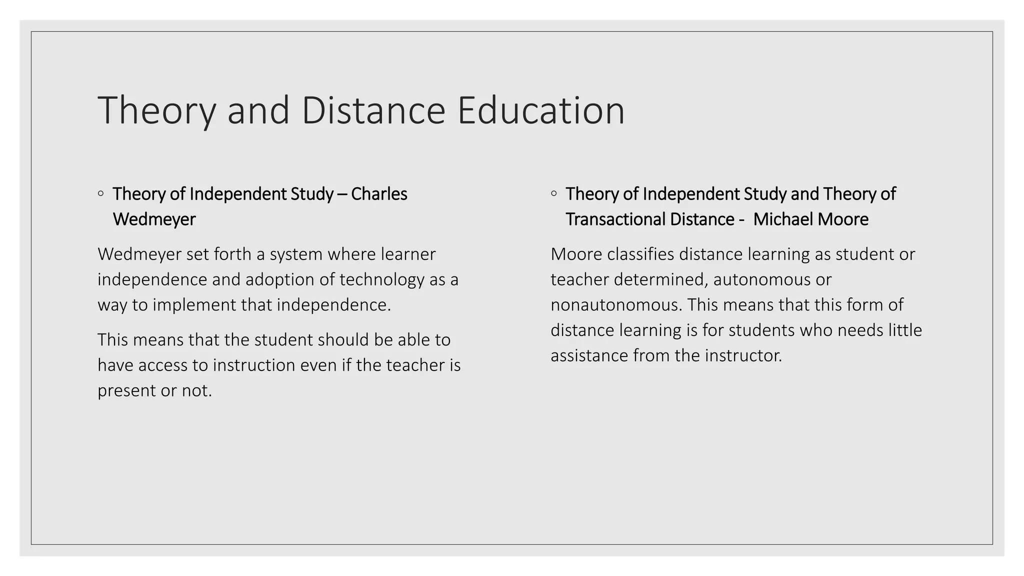 Definitions, History and Theories of Distance Education | PPT