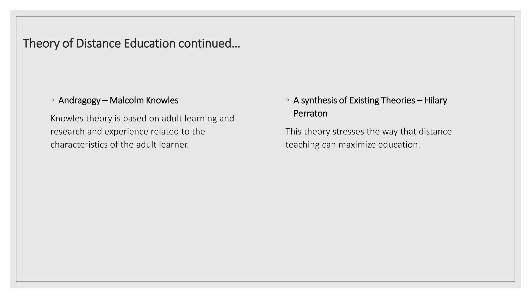 Definitions, History and Theories of Distance Education | PPT